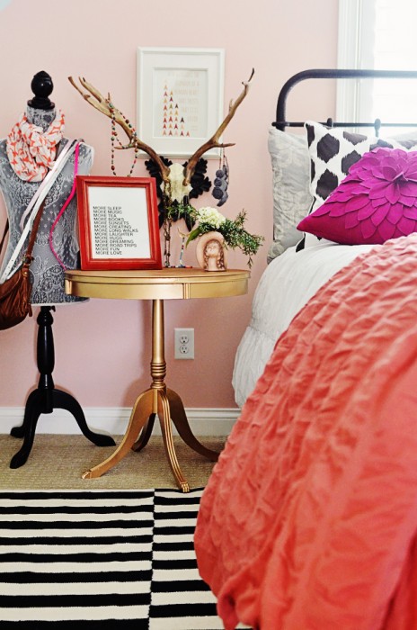 {ditto} DIY:: Tween Girl's Room and a Gold Painted Table - life{in}grace
